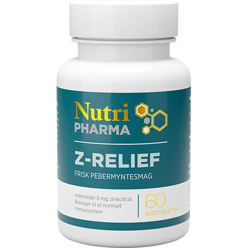 Köp NutriPharma Z-Relief sugtabletter - Frisk Pepparmyntsmak 60 ...